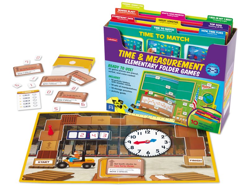 Time & Measurement Folder Game Library - Gr. 2-3 at Lakeshore Learning