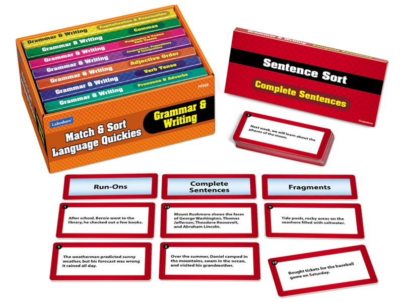 Match & Sort Grammar & Writing Quickies - Gr. 4-5 at Lakeshore Learning