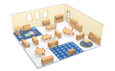 Prekindergarten Classroom Layout | Lakeshore® Furniture