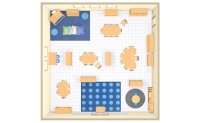 Prekindergarten Classroom Layout | Lakeshore® Furniture