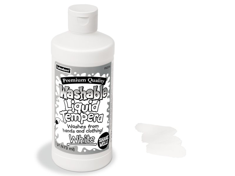 Lakeshore Fully Washable Liquid Tempera Paint - Pint - White at ...