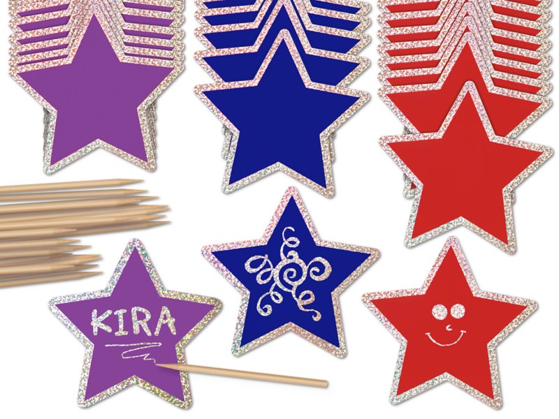 Shimmering Scratch Stars - Set of 30 at Lakeshore Learning