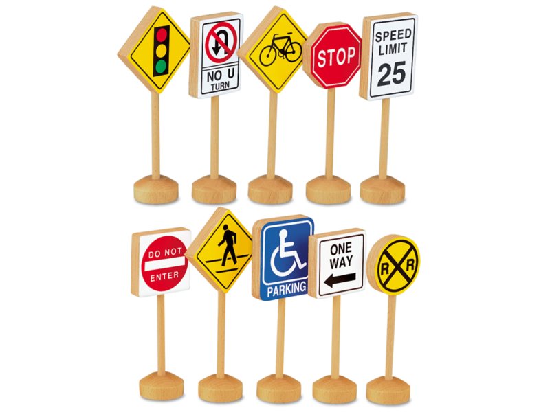 Block Play Traffic Signs at Lakeshore Learning