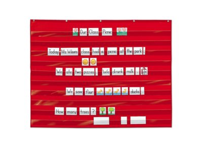Heavy-Duty Extra-Wide Pocket Chart - Red at Lakeshore Learning