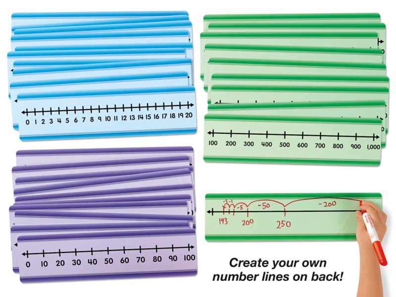 Student Write & Wipe Number Lines - Whole Numbers at Lakeshore Learning