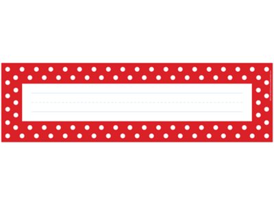 Red Polka Dot Double-Sided Nameplates at Lakeshore Learning