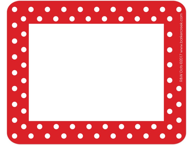 Red Polka Dot Name Tags at Lakeshore Learning