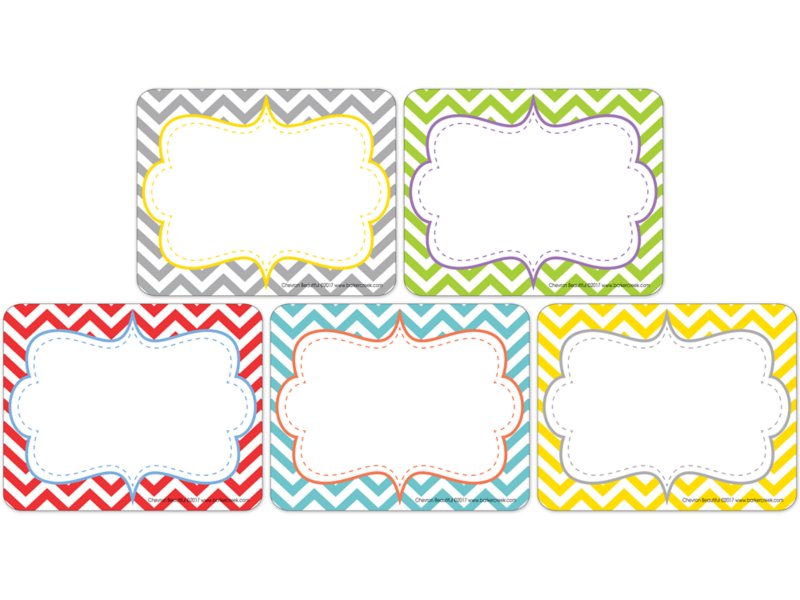 Free Printable Chevron Tags