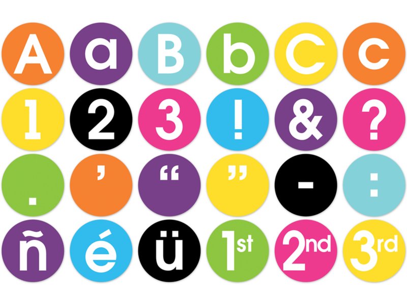 Colorful Circle 3" Punch-Out Letters at Lakeshore Learning