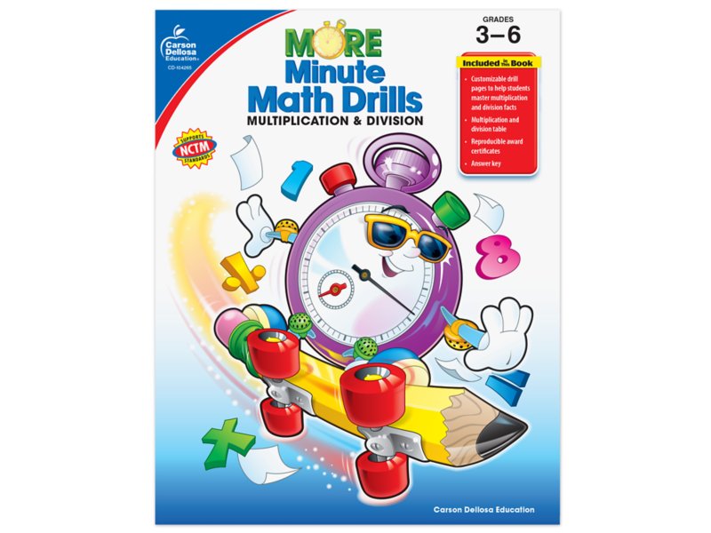 Multiplication & Division Minute Math Drills Workbook at Lakeshore Learning