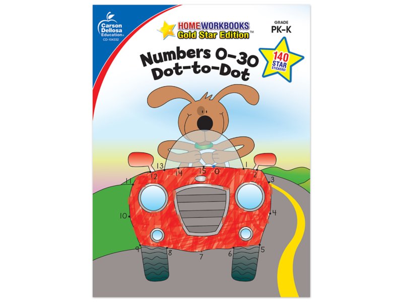 Numbers 0-30 Dot-To-Dot Workbook - Pre K-K at Lakeshore Learning