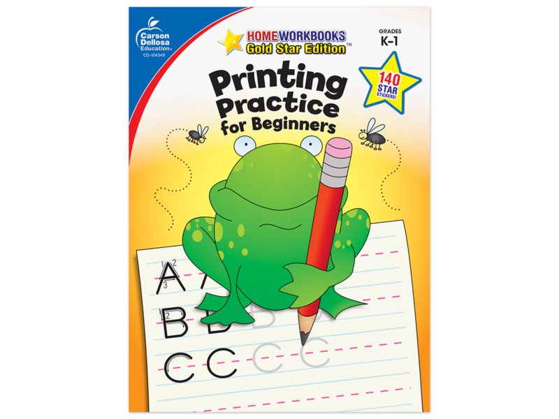 Printing Practice for Beginners Workbook - K-Gr. 1 at Lakeshore Learning