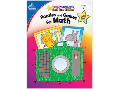 Math Puzzles & Games Workbook - Gr. 2 at Lakeshore Learning