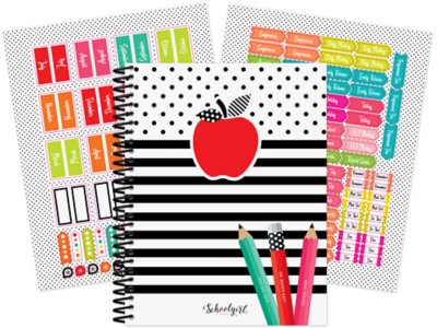 Black, White & Stylish Brights Lesson Plan & Record Book at Lakeshore ...