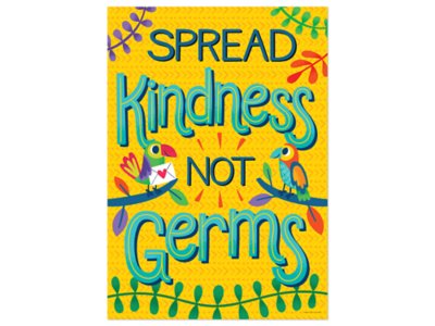One World Spread Kindness Not Germs Poster at Lakeshore Learning