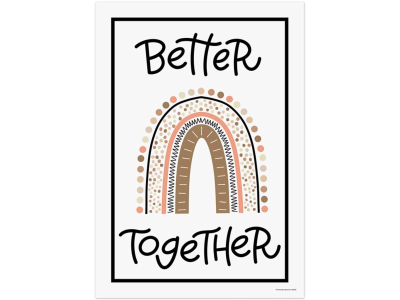 Better Together Boho Rainbow Poster at Lakeshore Learning