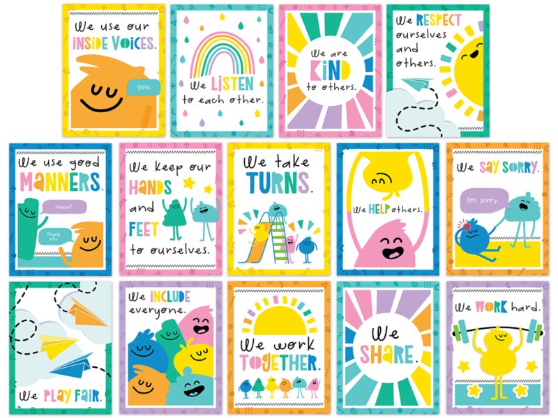 Happy Place Motivational Mini Poster Pack at Lakeshore Learning