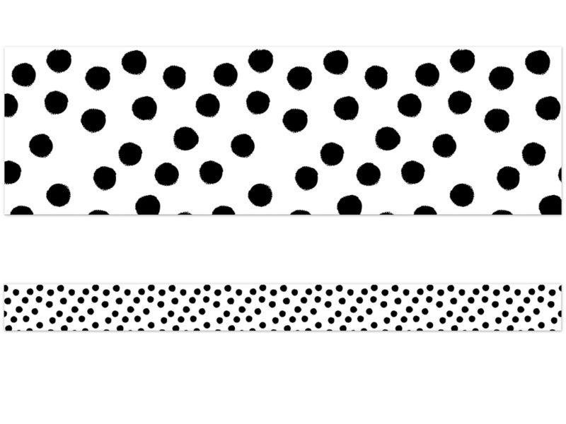 You Are a Star! Black Painted Polka Dot Border at Lakeshore Learning