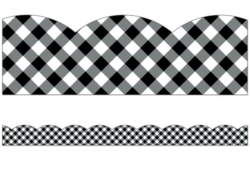 Woodland Whimsy Gingham Scalloped Border at Lakeshore Learning