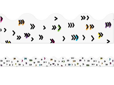 Kind Vibes Colorful Chevron Scalloped Border at Lakeshore Learning