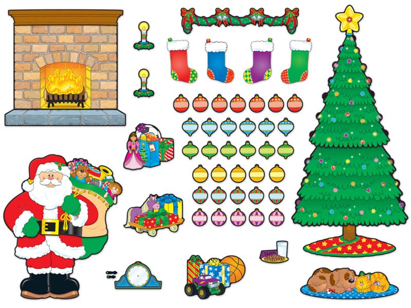 Christmas Scene Bulletin Board Set at Lakeshore Learning