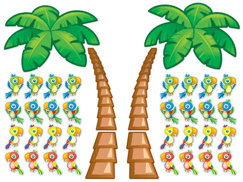 Tropical Trees Bulletin Board Set at Lakeshore Learning