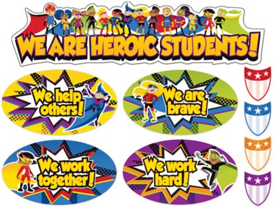 Superhero Bulletin Board Set at Lakeshore Learning