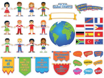 We Are Global Citizens Bulletin Board Set at Lakeshore Learning