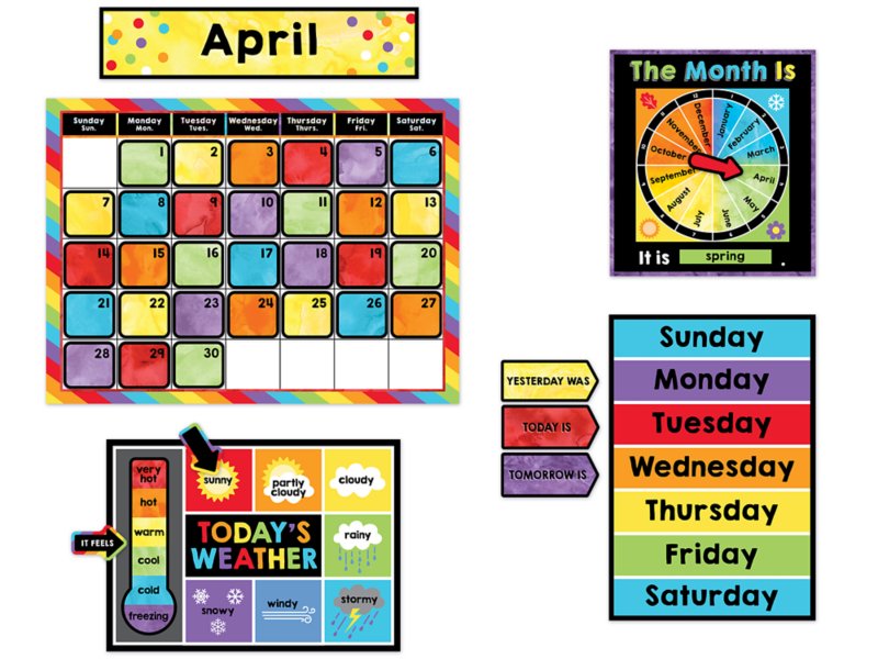 Celebrate Learning Calendar Bulletin Board Set at Lakeshore Learning