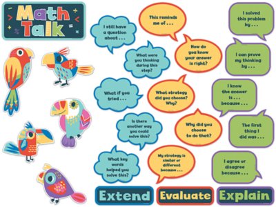 Parrot Math Talk Bulletin Board Set at Lakeshore Learning