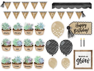 Simply Stylish Birthday Bulletin Board Set at Lakeshore Learning