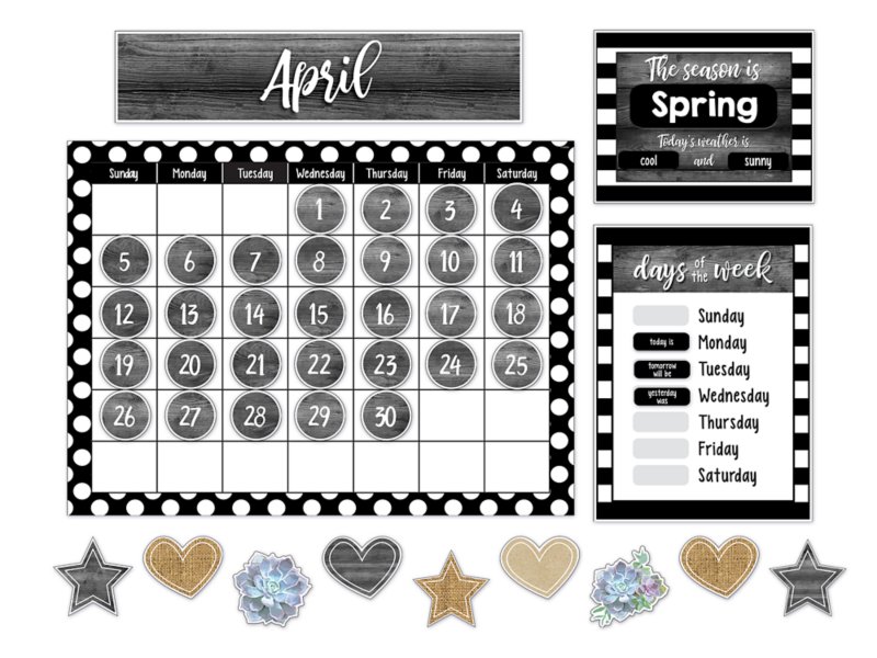 Simply Stylish Calendar Bulletin Board Set at Lakeshore Learning