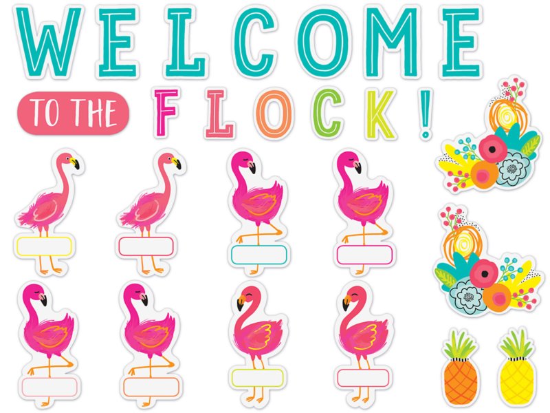 Simply Stylish Tropical Welcome Bulletin Board Set at Lakeshore Learning