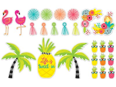 Simply Stylish Tropical Bulletin Board Set at Lakeshore Learning