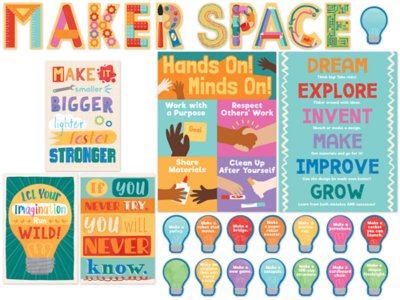 Maker Space Bulletin Board Set at Lakeshore Learning