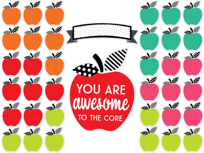 Black, White & Stylish Brights Bulletin Board Set at Lakeshore Learning