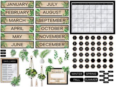 Simply Boho Calendar Bulletin Board Set at Lakeshore Learning