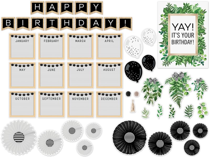 Simply Boho Birthday Bulletin Board Set at Lakeshore Learning