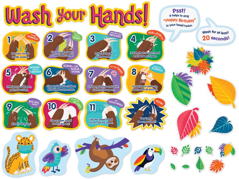 One World Handwashing Bulletin Board Set at Lakeshore Learning
