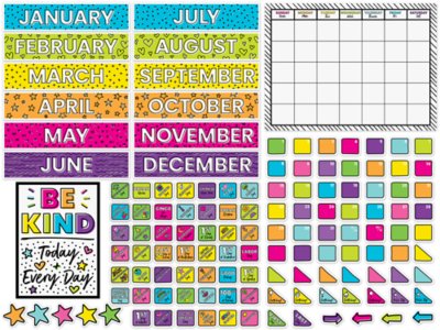 Kind Vibes Calendar Bulletin Board Set at Lakeshore Learning