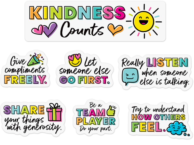 Kind Vibes Kindness Counts Bulletin Board Set at Lakeshore Learning