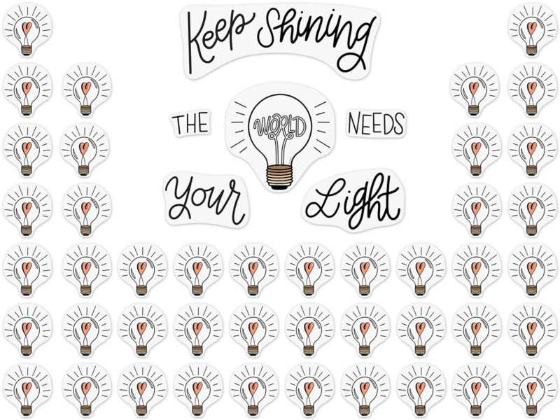 The World Needs Your Light Bulletin Board Set at Lakeshore Learning