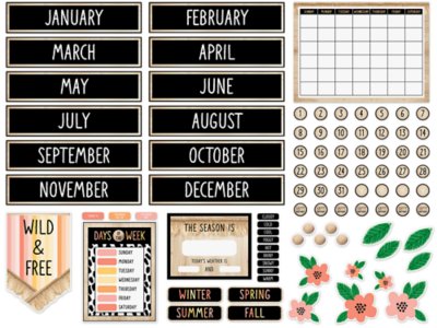 Simply Safari Calendar Bulletin Board Set at Lakeshore Learning