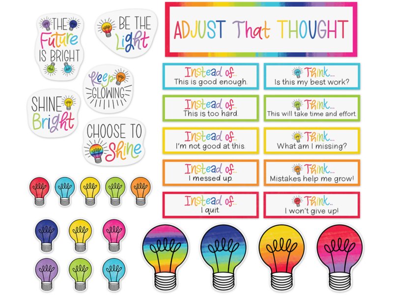 Light Bulb Moments Growth Mindset Bulletin Board Set at Lakeshore Learning