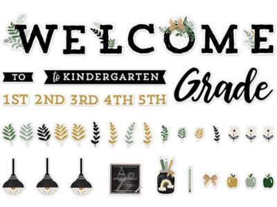 Farmhouse Welcome Bulletin Board Set at Lakeshore Learning
