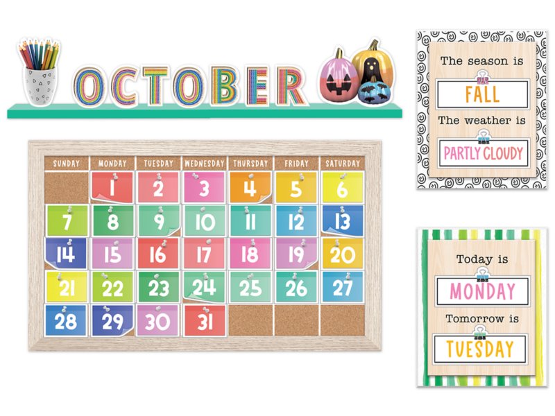 Creatively Inspired Calendar Bulletin Board Set at Lakeshore Learning