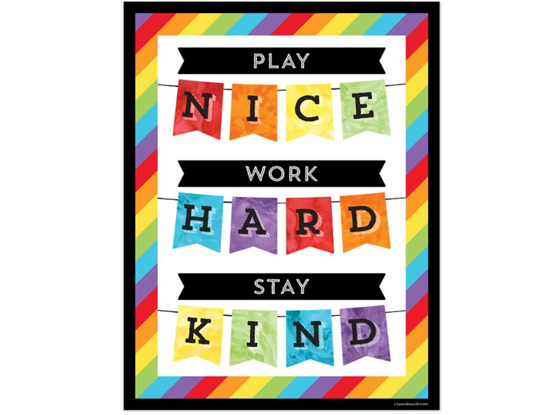 Work Hard And Be Kind Poster