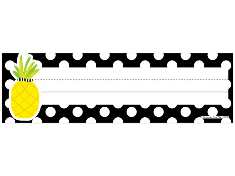 Simply Stylish Tropical Pineapple Nameplates At Lakeshore Learning
