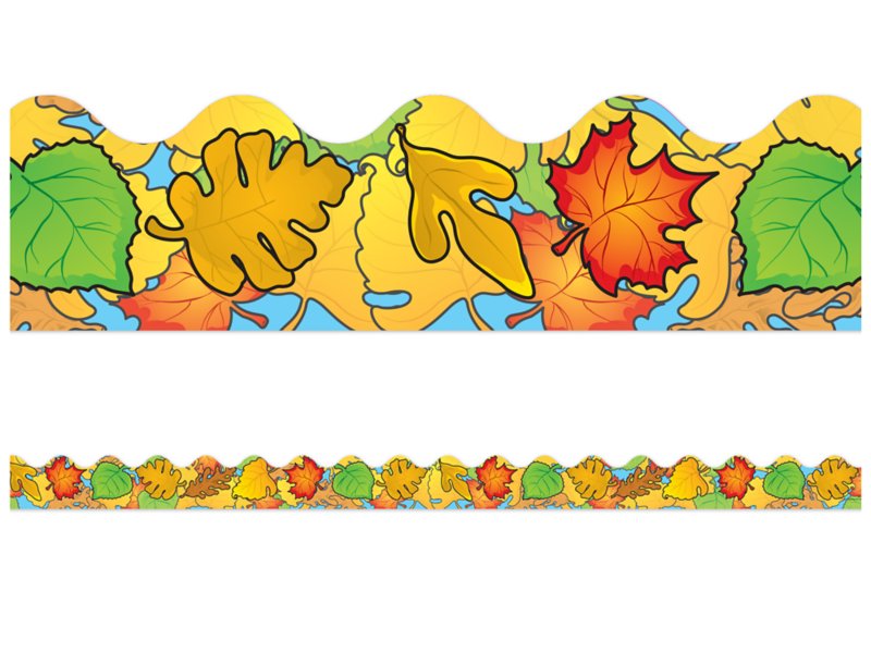 Fall Leaves Scalloped Border at Lakeshore Learning