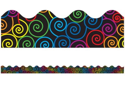 Rainbow Swirl Scalloped Border at Lakeshore Learning